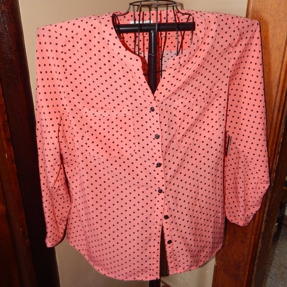 Notations | Tops | Ladies Buttonfront Blouse Top Shirt Notations Size ...